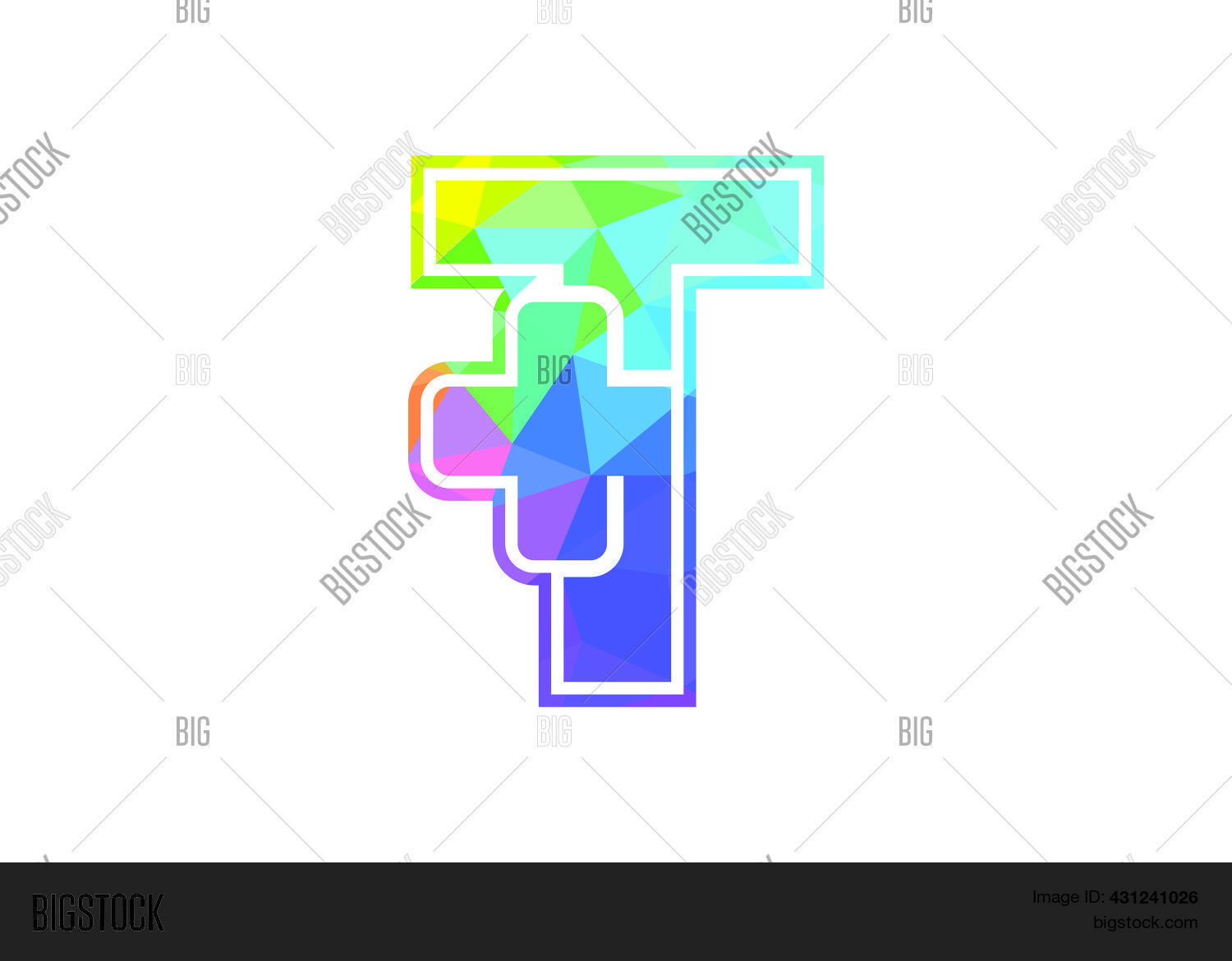 Initial T Monogram Vector & Photo (Free Trial) | Bigstock