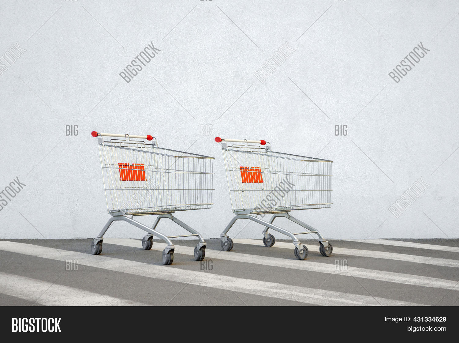 Two Empty Grocery Cart Image & Photo (Free Trial) | Bigstock