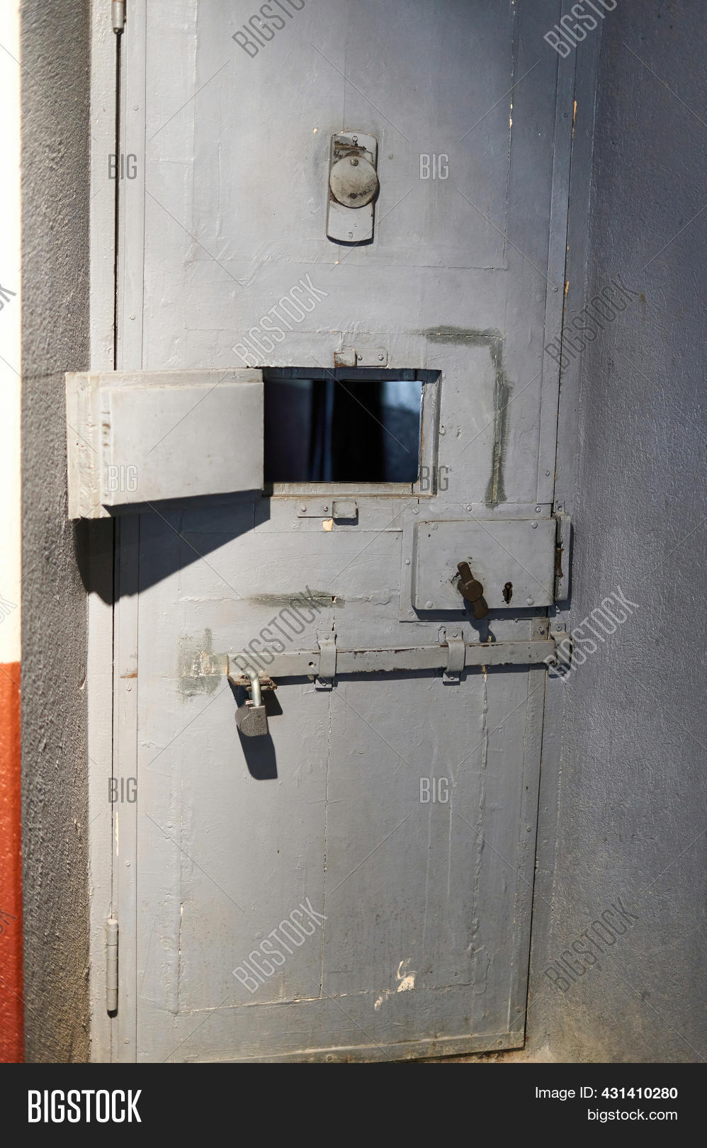 Vintage Antique Jail Door Old Steel Iron Prison Cell Architectural