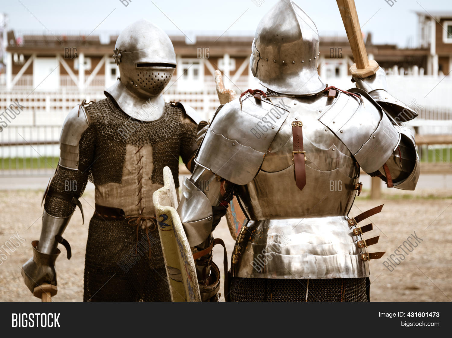 Two Medieval Knights Image & Photo (Free Trial) | Bigstock
