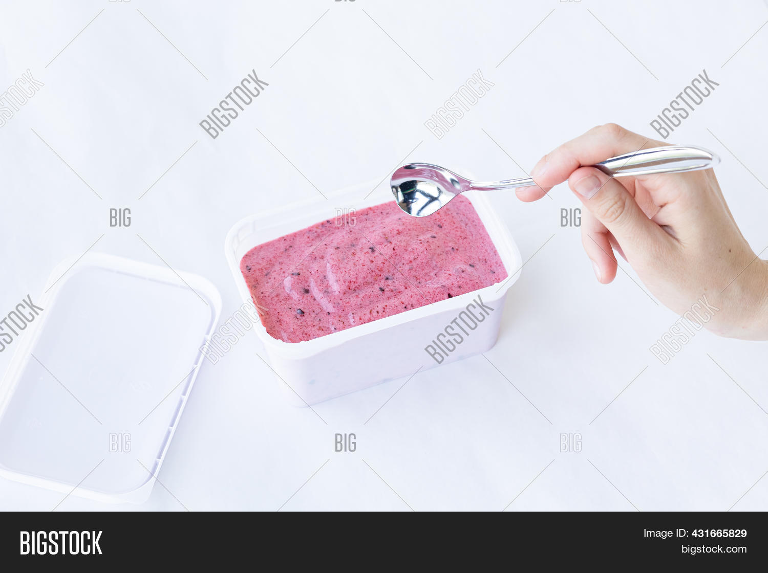 Berry Ice Cream Pink Image & Photo (Free Trial) | Bigstock