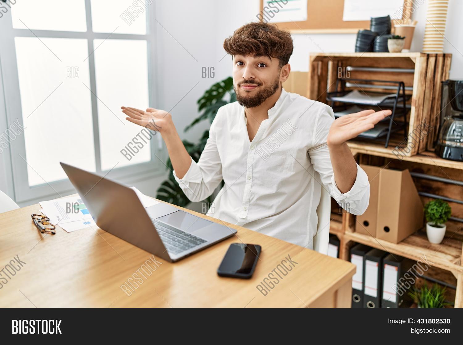 Young Arab Man Working Image & Photo (Free Trial) | Bigstock