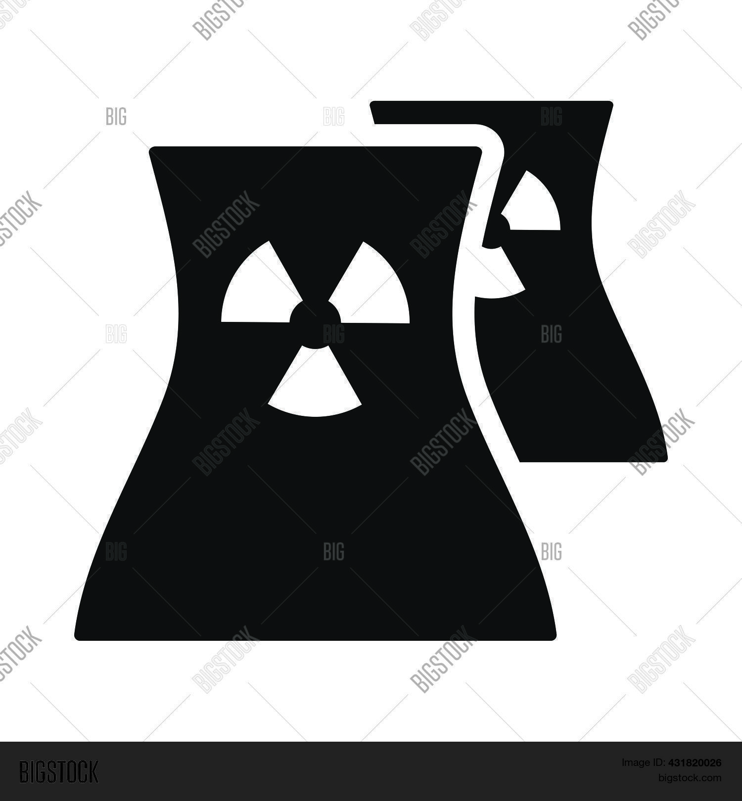 Nuclear Station Icon Vector & Photo (Free Trial) | Bigstock
