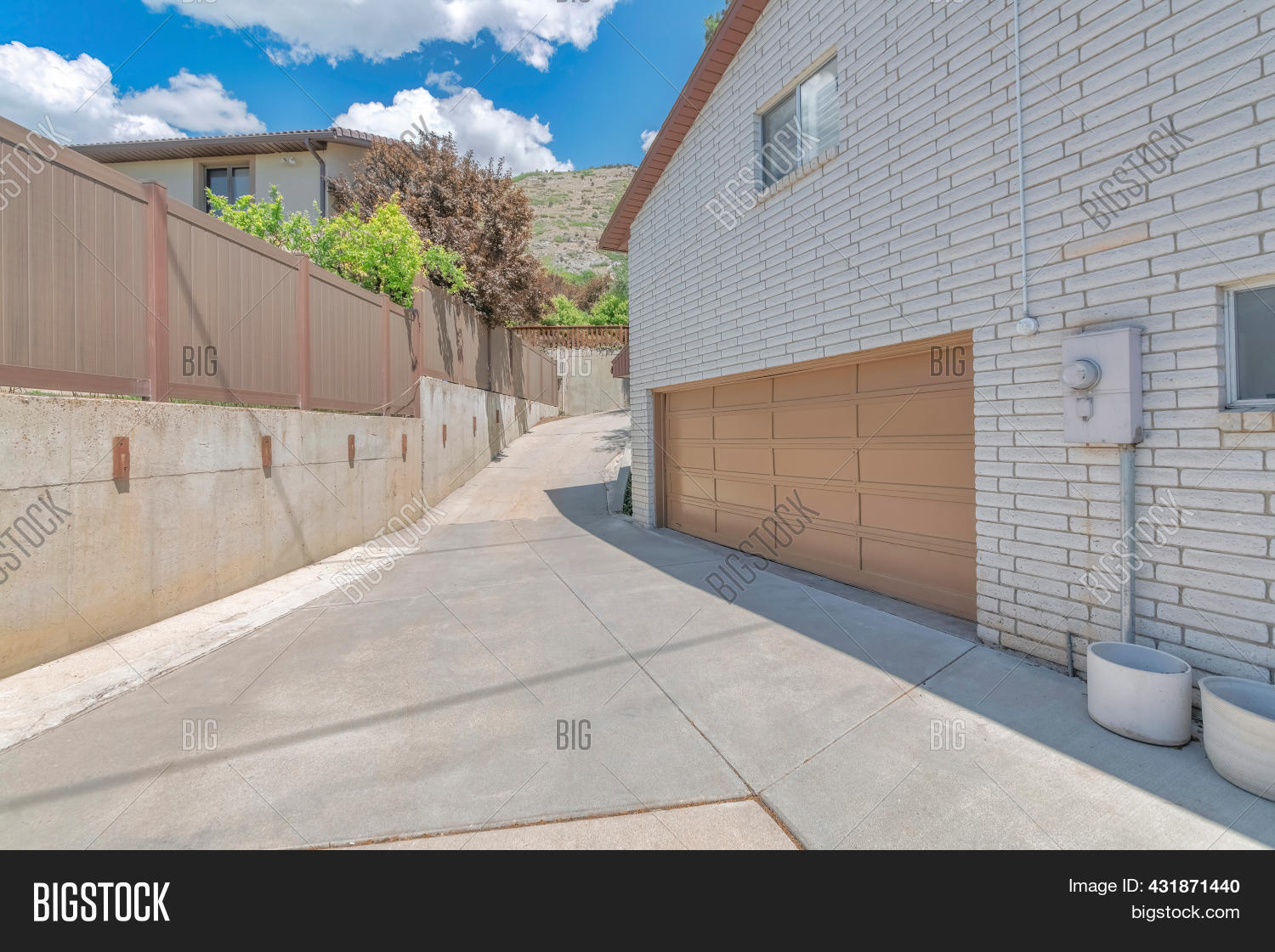 Uphill Curved Driveway Image & Photo (Free Trial) | Bigstock