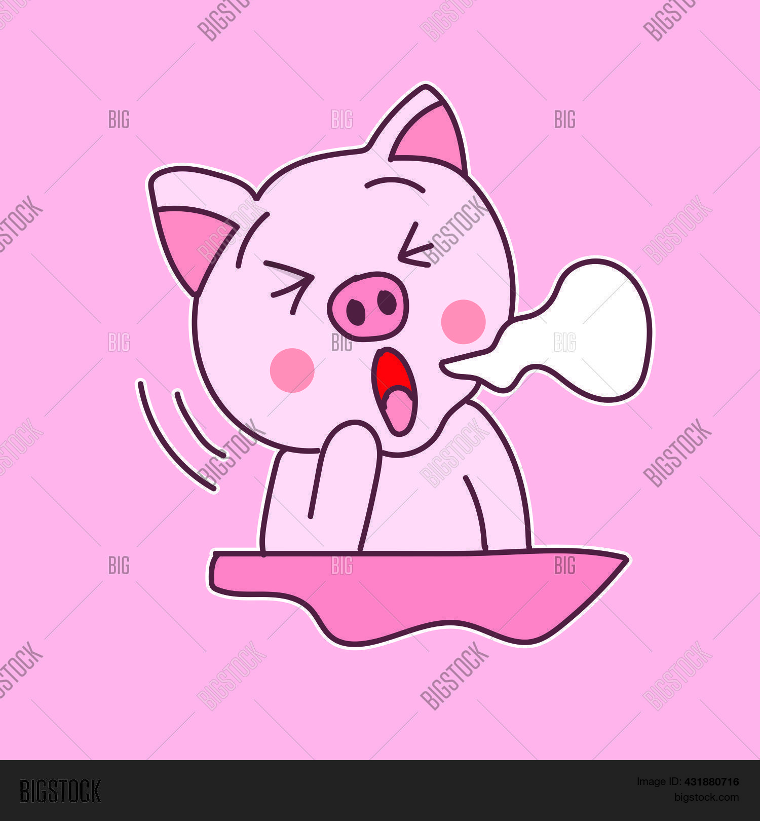 Cute Cartoon Pig Vector & Photo (Free Trial) | Bigstock