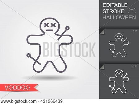 Voodoo Doll. Outline Vector & Photo (Free Trial) | Bigstock