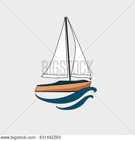 Sailing Ship On Wave Vector & Photo (Free Trial) | Bigstock