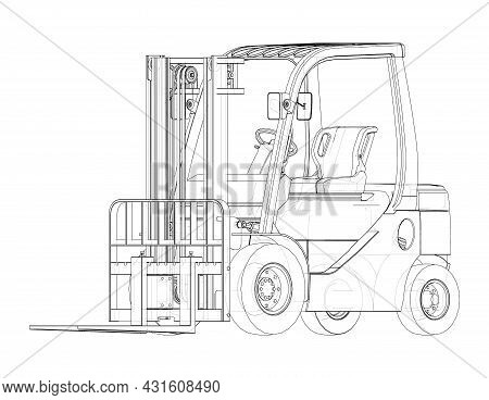 Forklift Vector Vector & Photo (Free Trial) | Bigstock