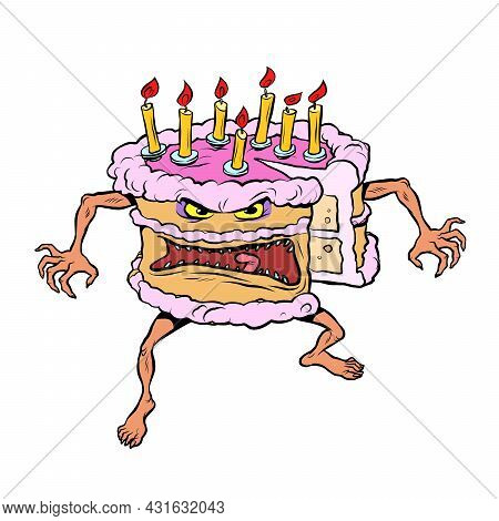 Funny Angry Cake. Bad Vector & Photo (Free Trial) | Bigstock