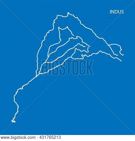 Map Indus River Vector & Photo (Free Trial) | Bigstock