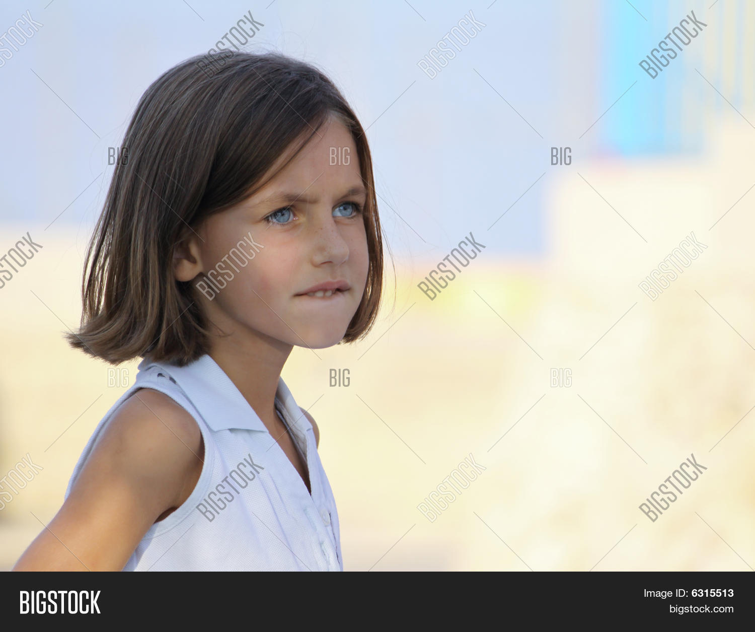 Child Biting Lip Image & Photo (Free Trial) | Bigstock
