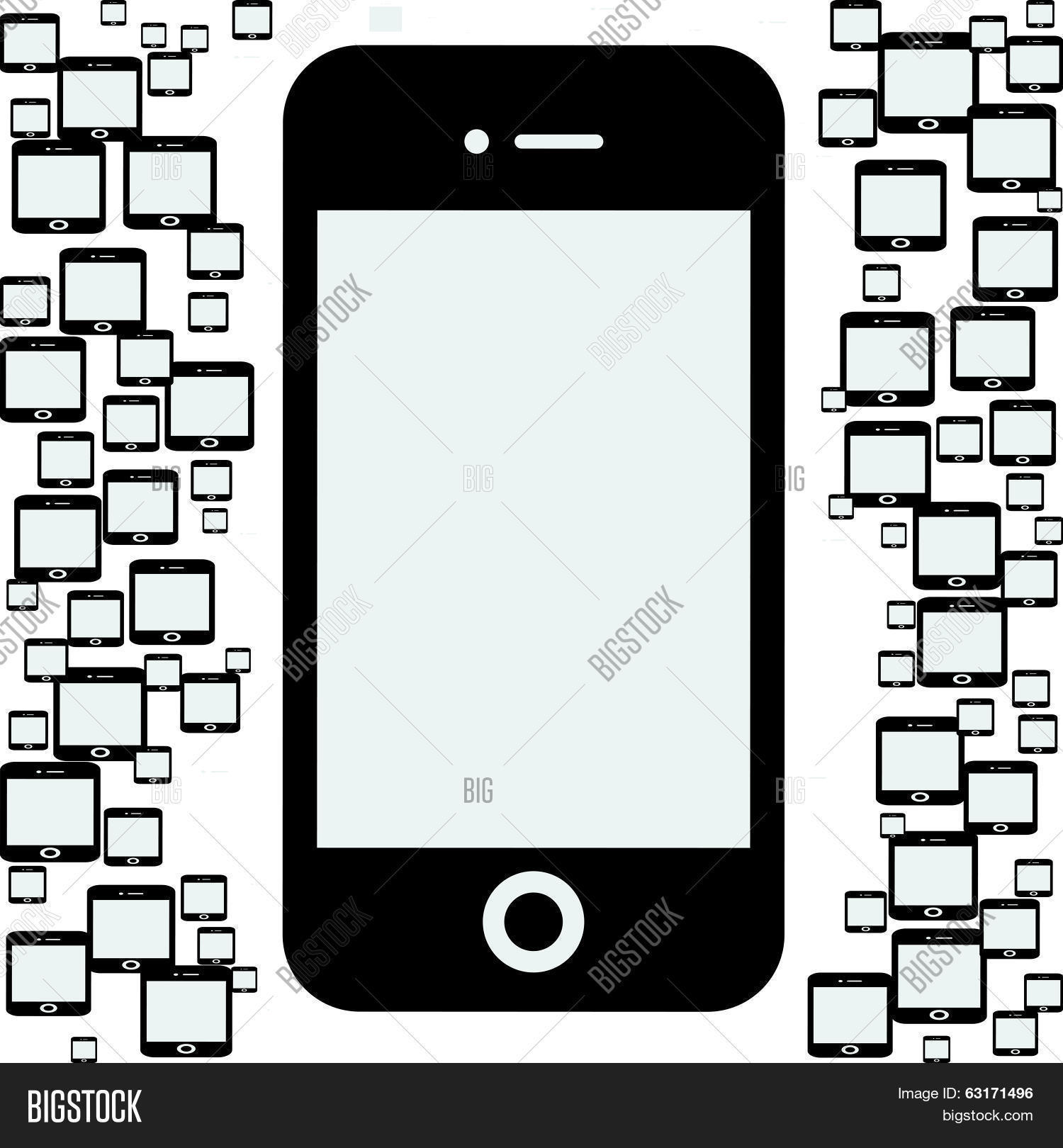 Mobile Background Vector & Photo (Free Trial) | Bigstock