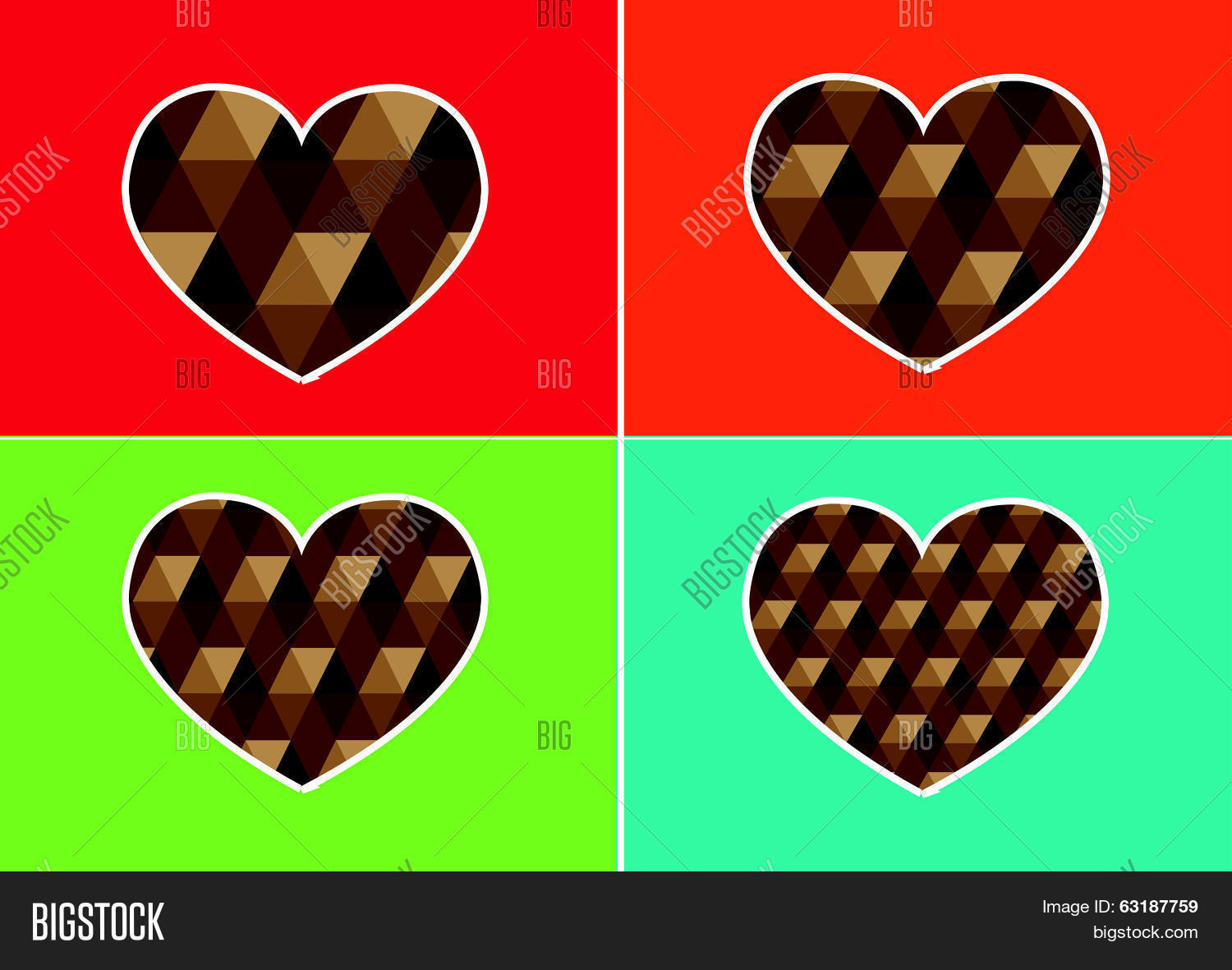Heart Abstract Icons Vector & Photo (Free Trial) | Bigstock