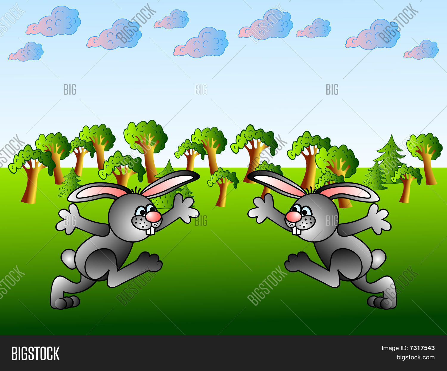 Funny Rabbits Vector & Photo (Free Trial) | Bigstock