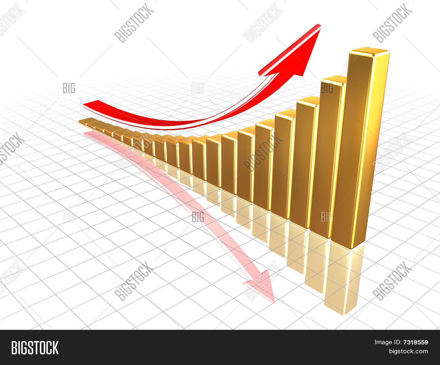 Growing Gold Chart Image & Photo (Free Trial) | Bigstock