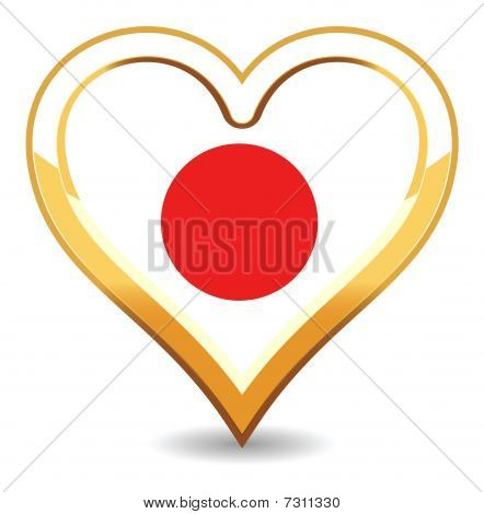 Heart Japan Flag Vector & Photo (Free Trial) | Bigstock