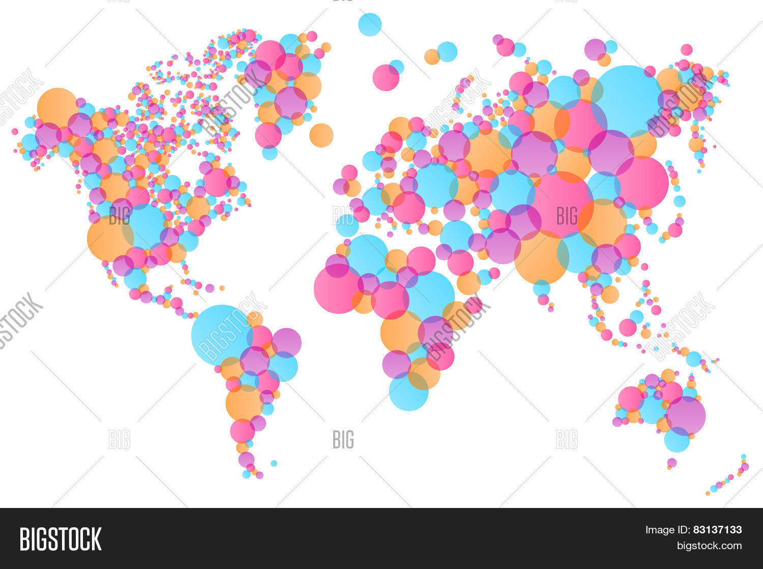 Colorful World Map Vector & Photo (Free Trial) | Bigstock