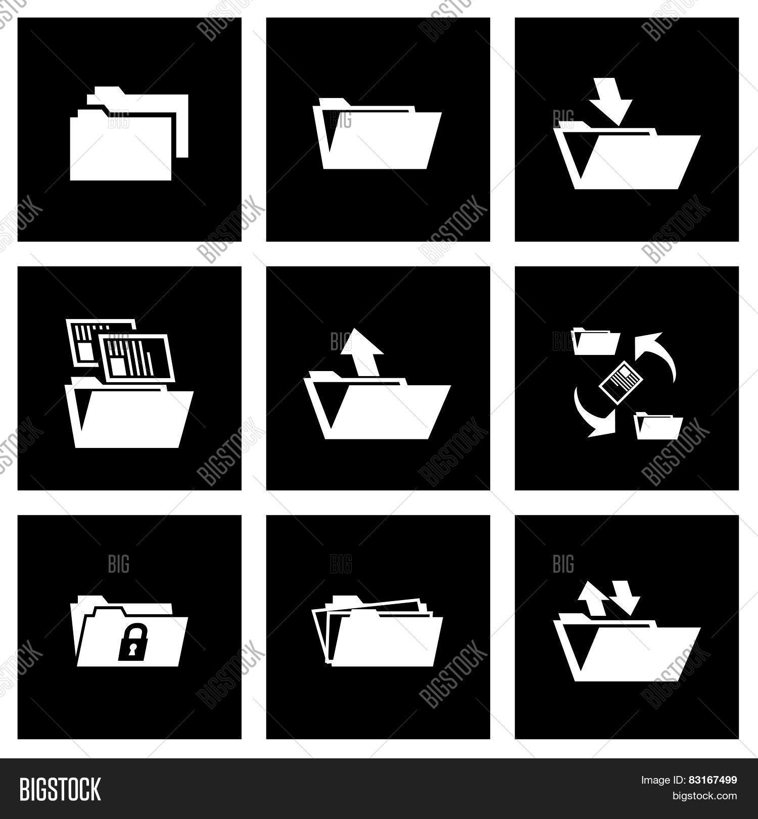 Vector Black Folder Vector & Photo (Free Trial) | Bigstock