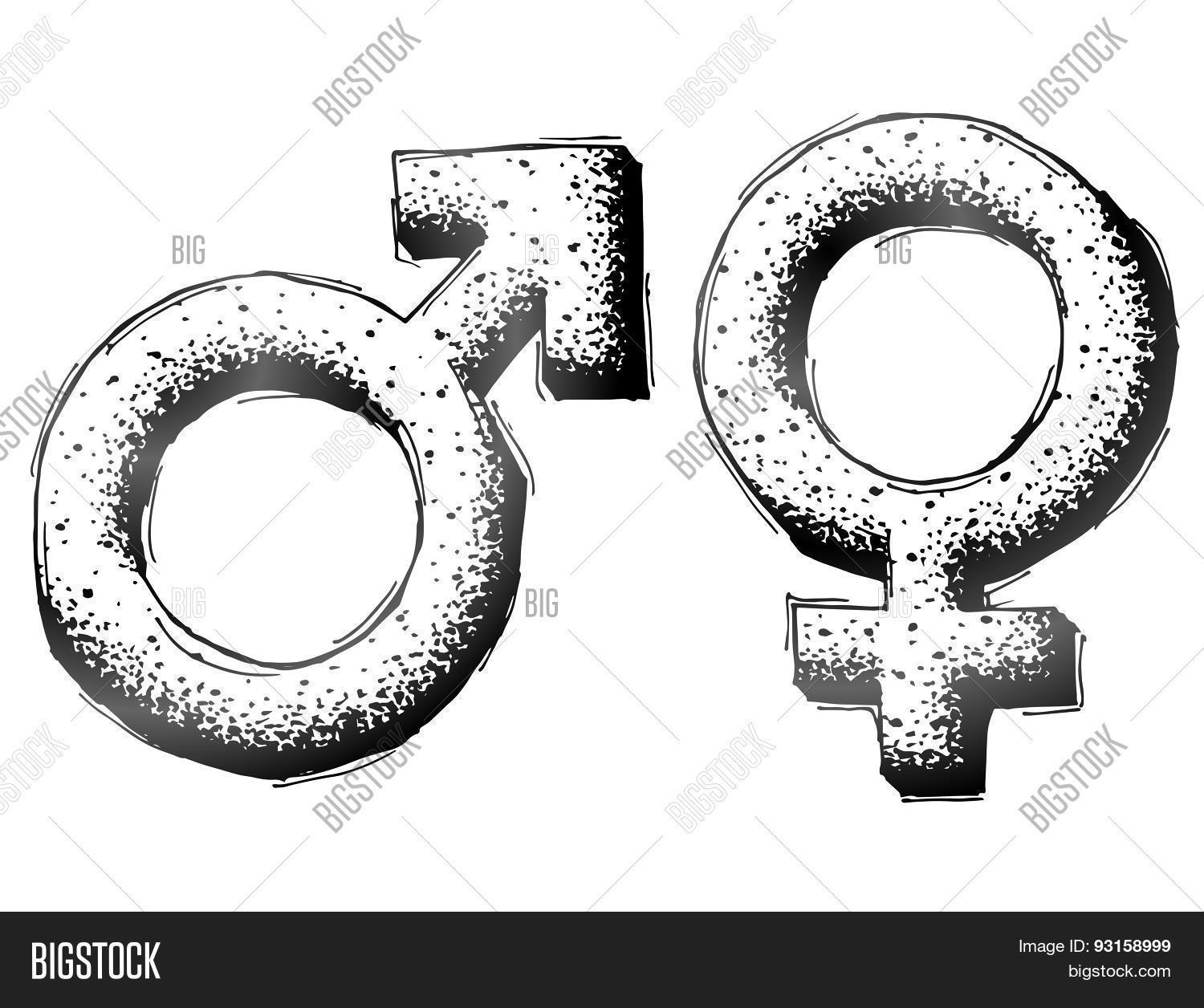 Hand Drawn Gender Vector & Photo (Free Trial) | Bigstock