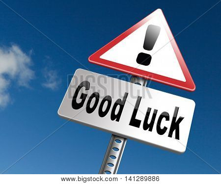 Road Sign Good Luck Images, Illustrations & Vectors (Free) - Bigstock