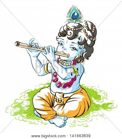 God Krishna Vector & Photo (Free Trial) | Bigstock