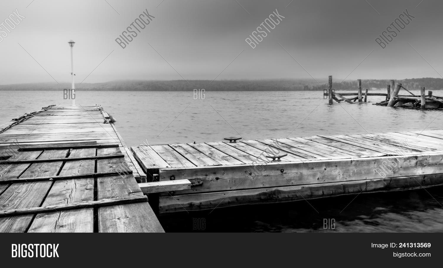 Black White Dock On Image & Photo (Free Trial) | Bigstock