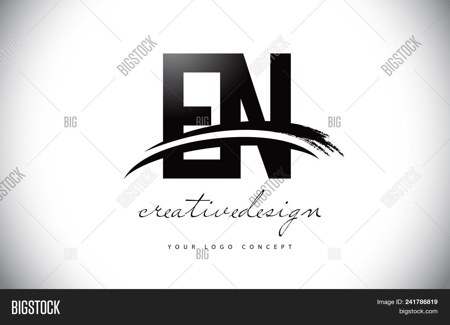 En E N Letter Logo Vector & Photo (Free Trial) | Bigstock