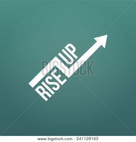 White Arrow Rise Sign Vector & Photo (Free Trial) | Bigstock