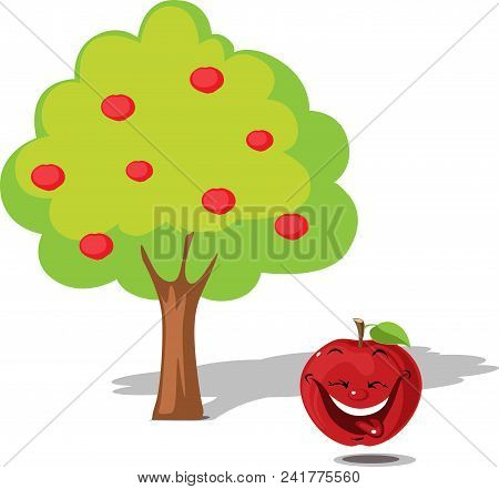 Apple Falling Tree - Vector & Photo (Free Trial) | Bigstock
