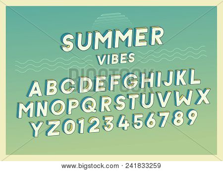 Summer Vibes Font Vector & Photo (Free Trial) | Bigstock