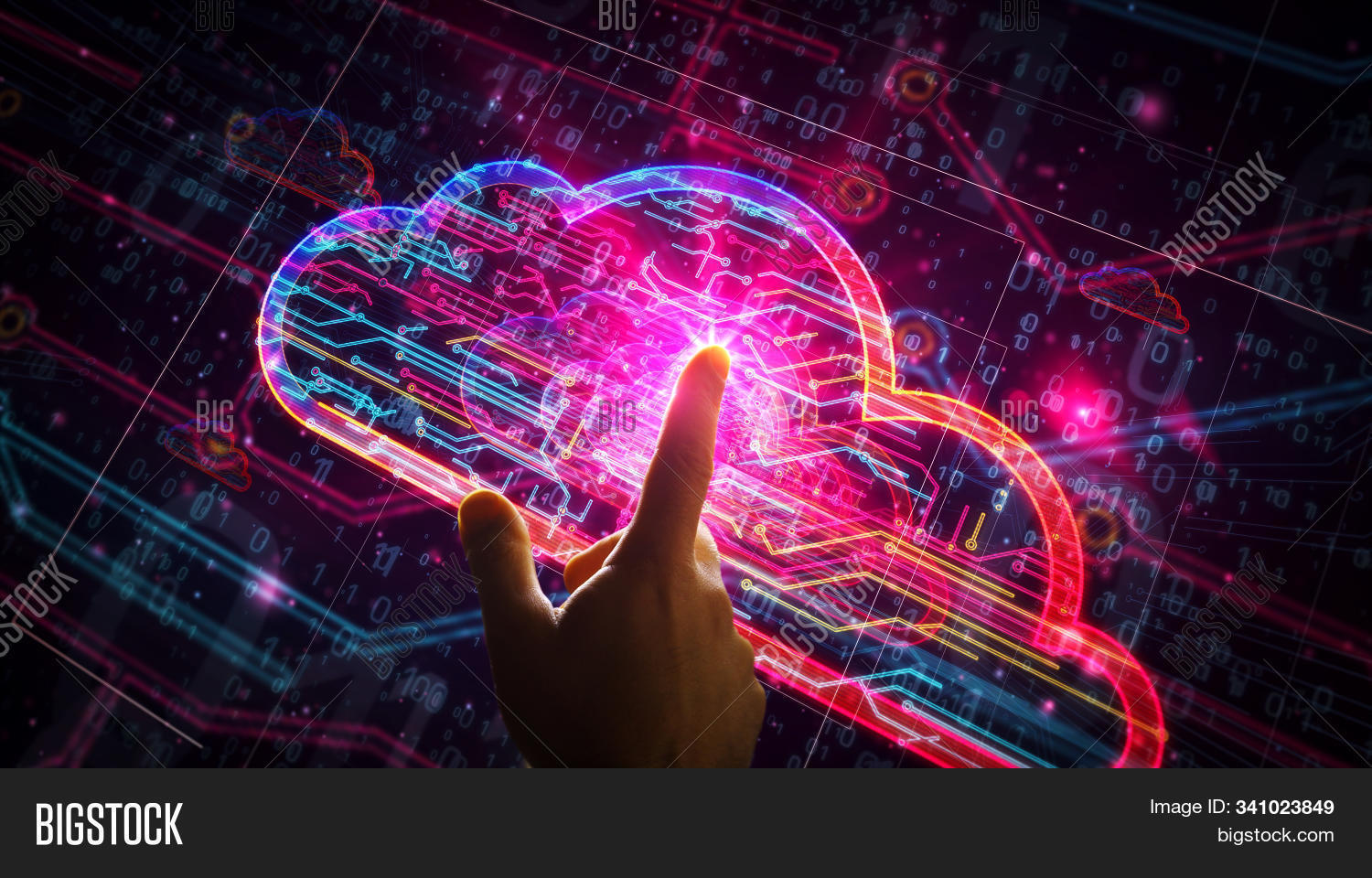 Cyber Cloud Symbol Image & Photo (Free Trial) | Bigstock