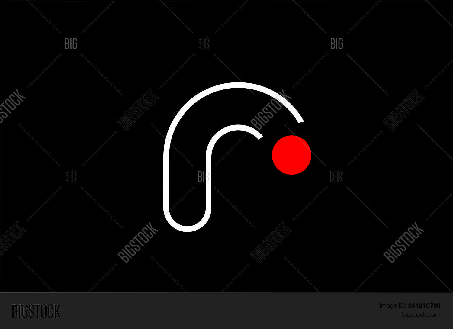 Letter R Logo Line Vector & Photo (Free Trial) | Bigstock