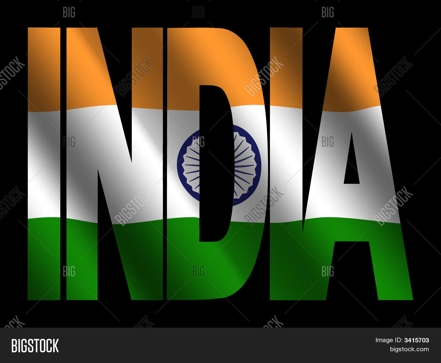 India Text Indian Flag Image & Photo (Free Trial) | Bigstock