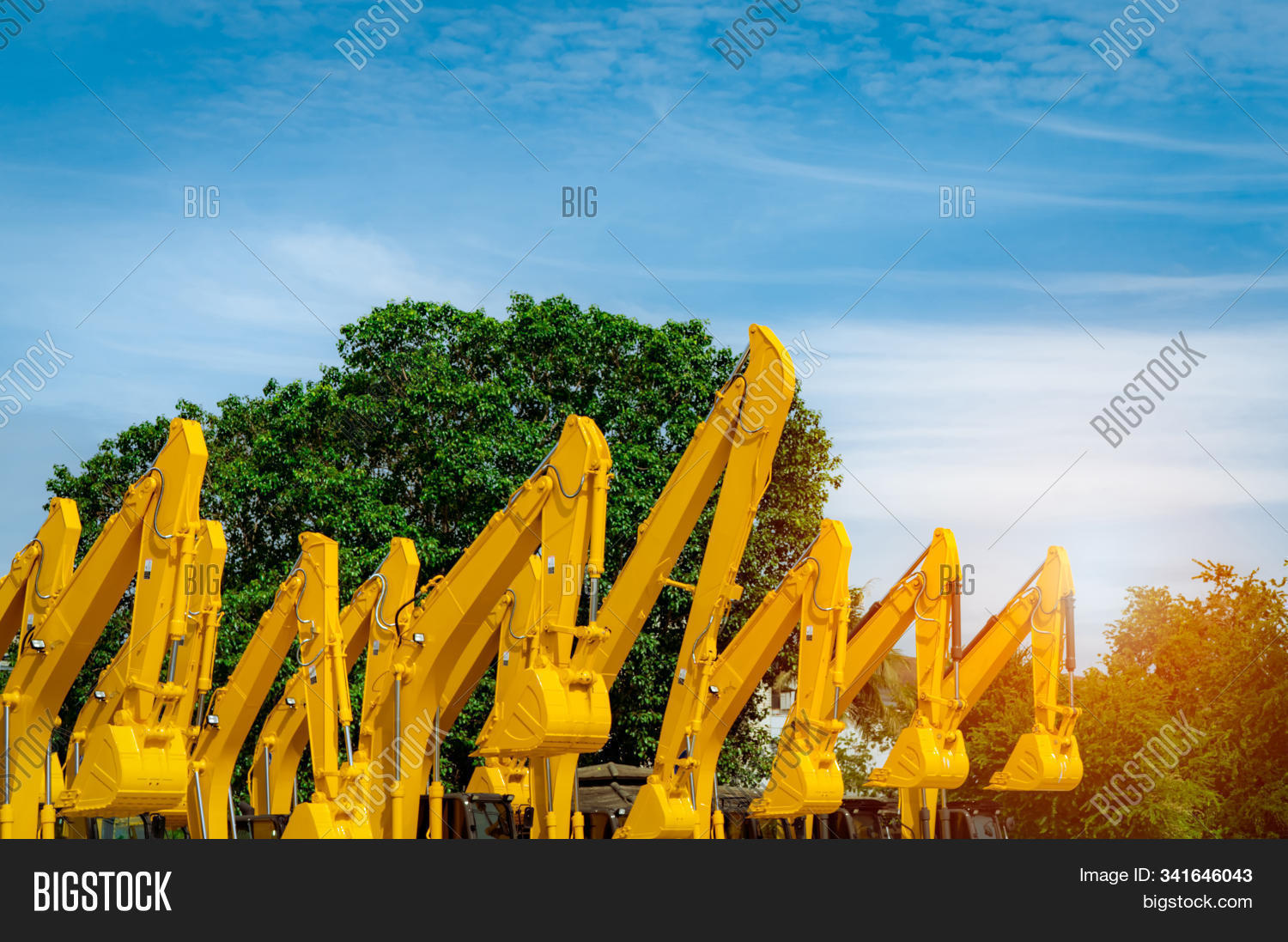 Yellow Backhoe Image & Photo (Free Trial) | Bigstock