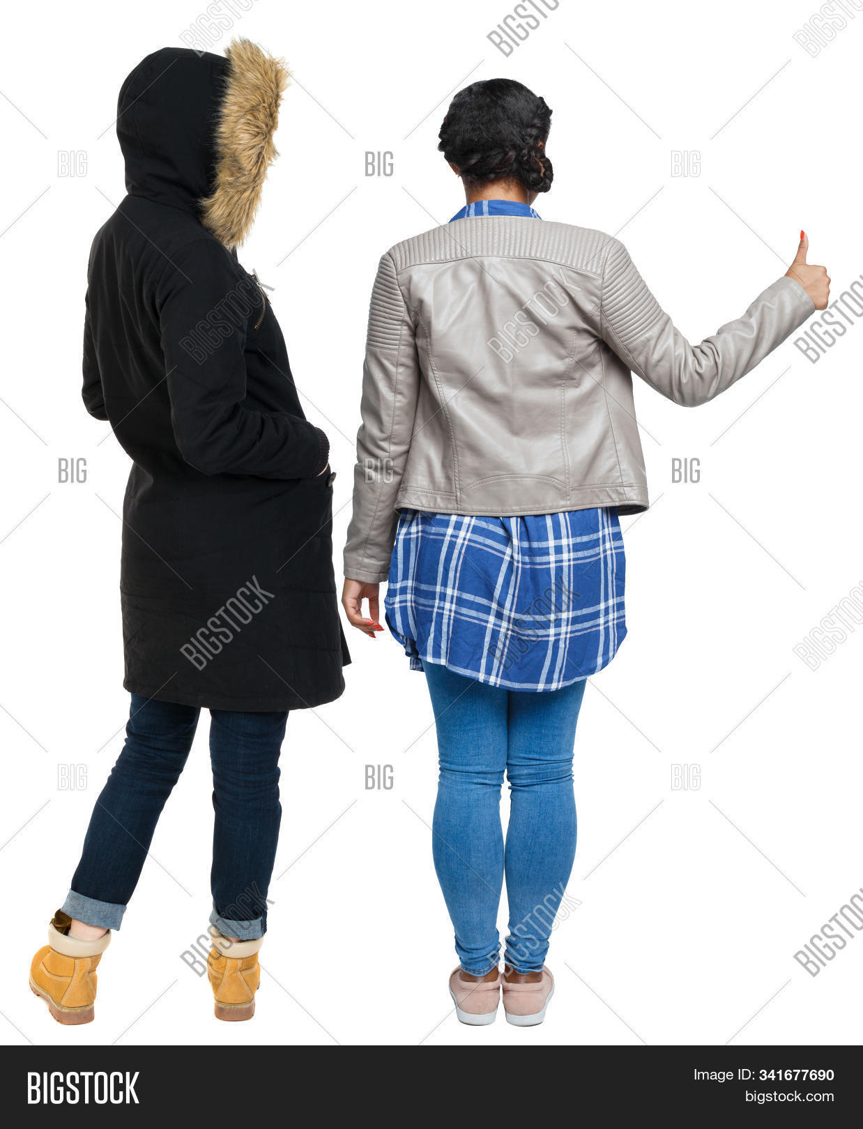 Back View Two Young Image & Photo (Free Trial) | Bigstock