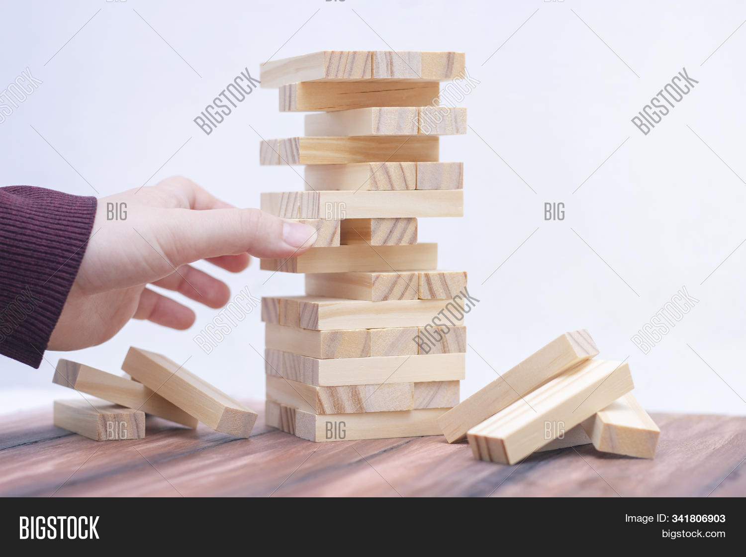 Tower Wooden Blocks Image & Photo (Free Trial) | Bigstock