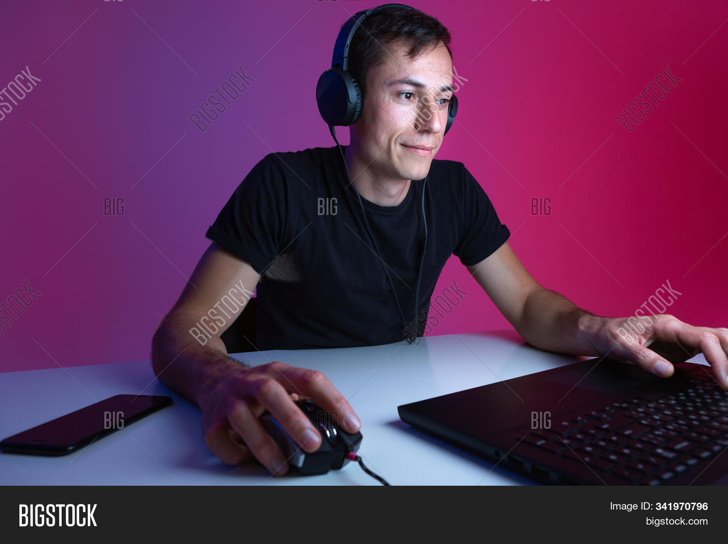 Gamer Wearing Image And Photo Free Trial Bigstock