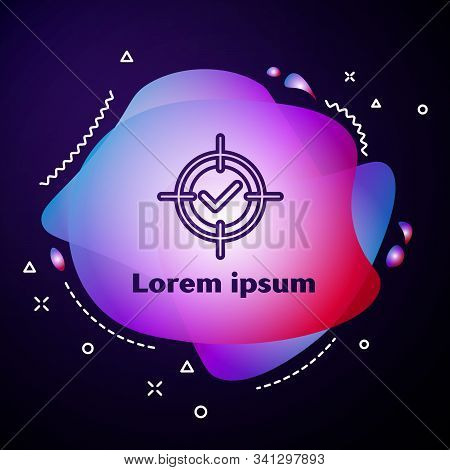 Purple Line Target Vector & Photo (Free Trial) | Bigstock