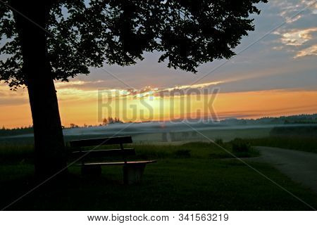 View Sunset Park Bench Image & Photo (Free Trial) | Bigstock