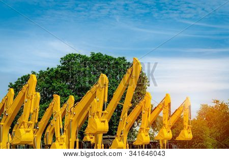 Yellow Backhoe Image & Photo (Free Trial) | Bigstock