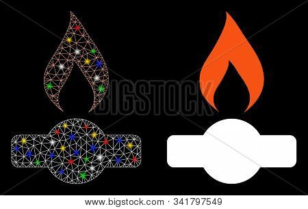 Glossy Mesh Gas Flame Vector & Photo (Free Trial) | Bigstock