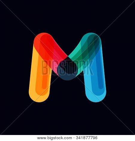 M Letter Vivid Logo Vector & Photo (Free Trial) | Bigstock