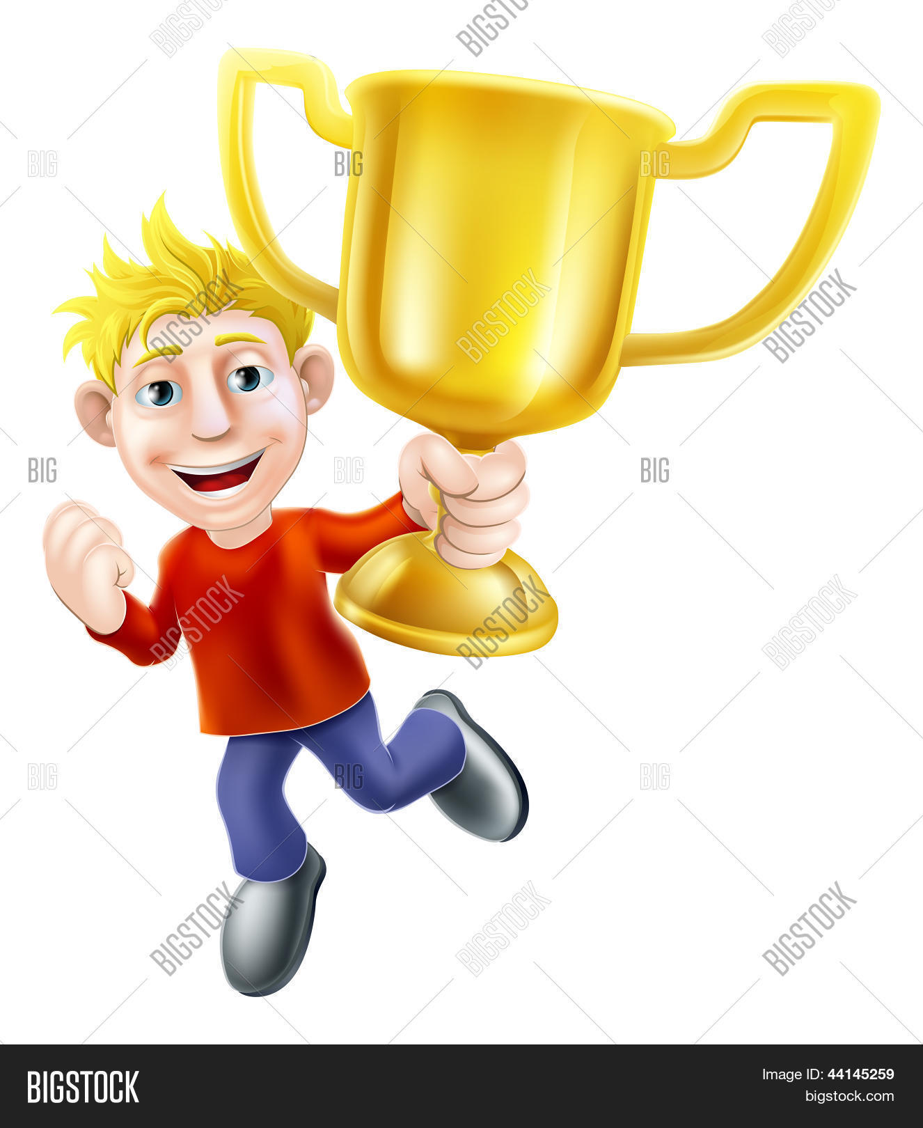 Cartoon Man Winners Vector & Photo (Free Trial) | Bigstock