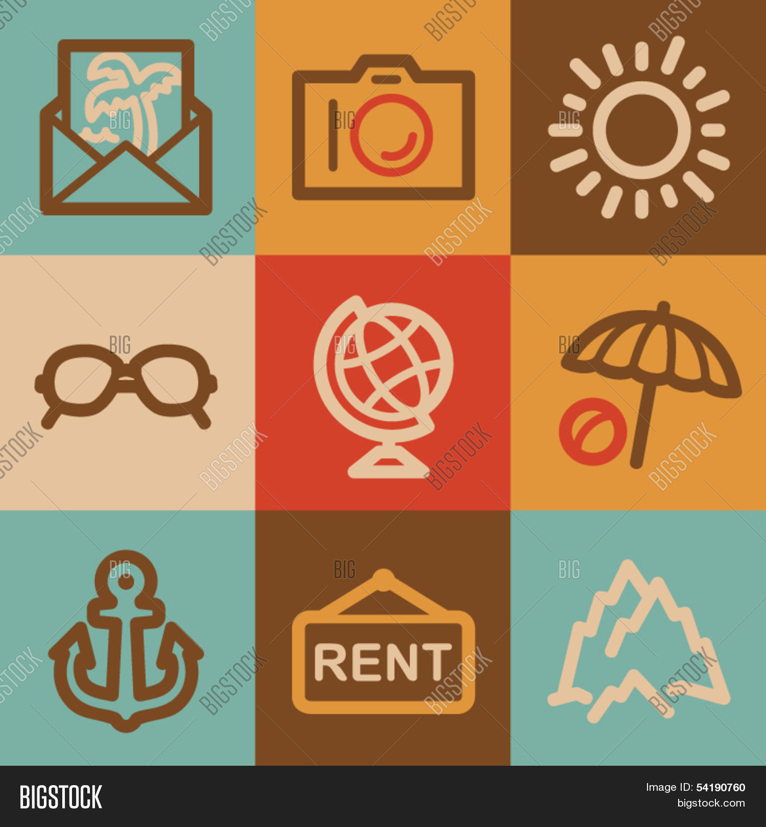 Travel Web Icons, Vector & Photo (Free Trial) | Bigstock