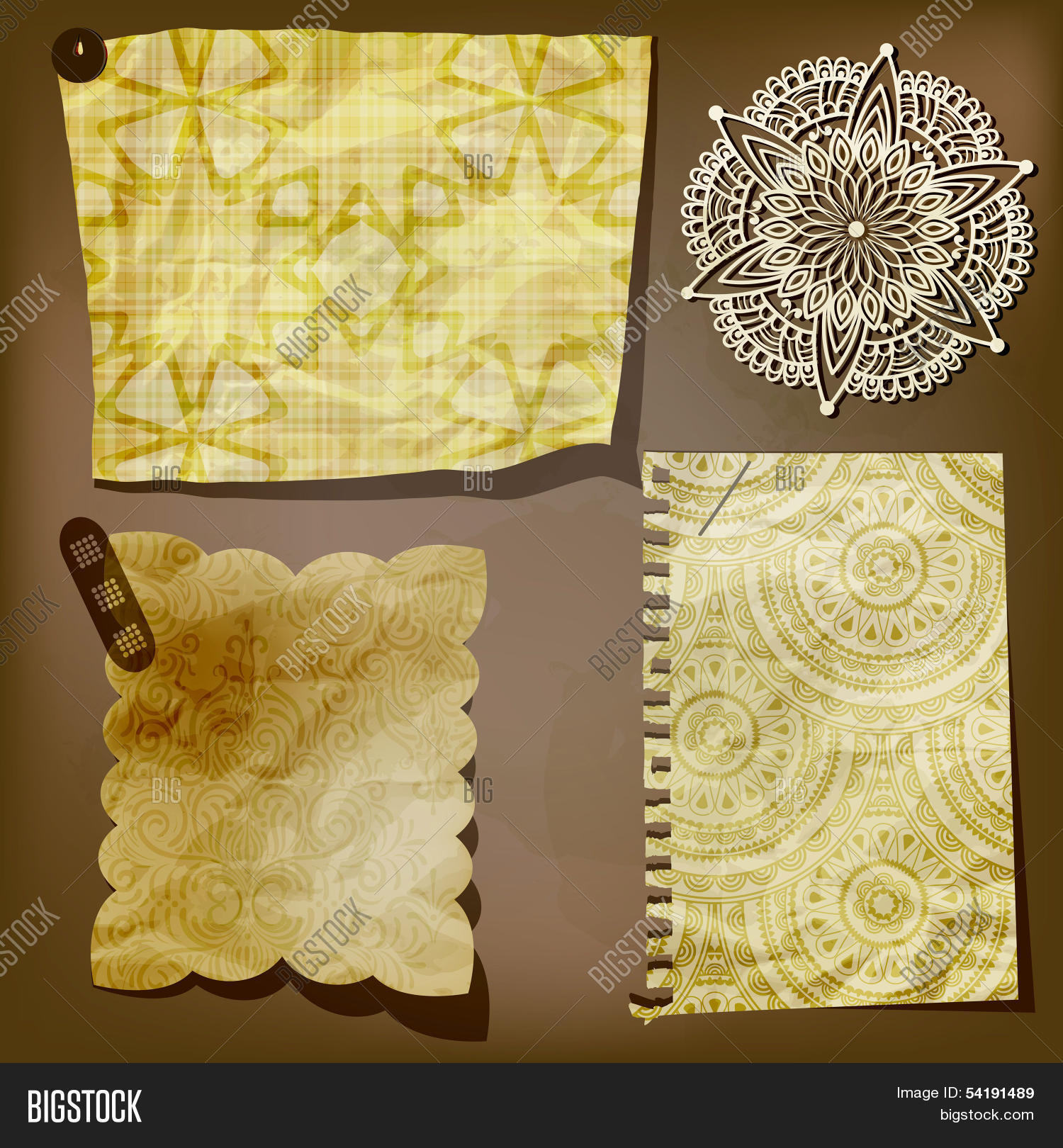 Scrap Template Vector & Photo (Free Trial) | Bigstock