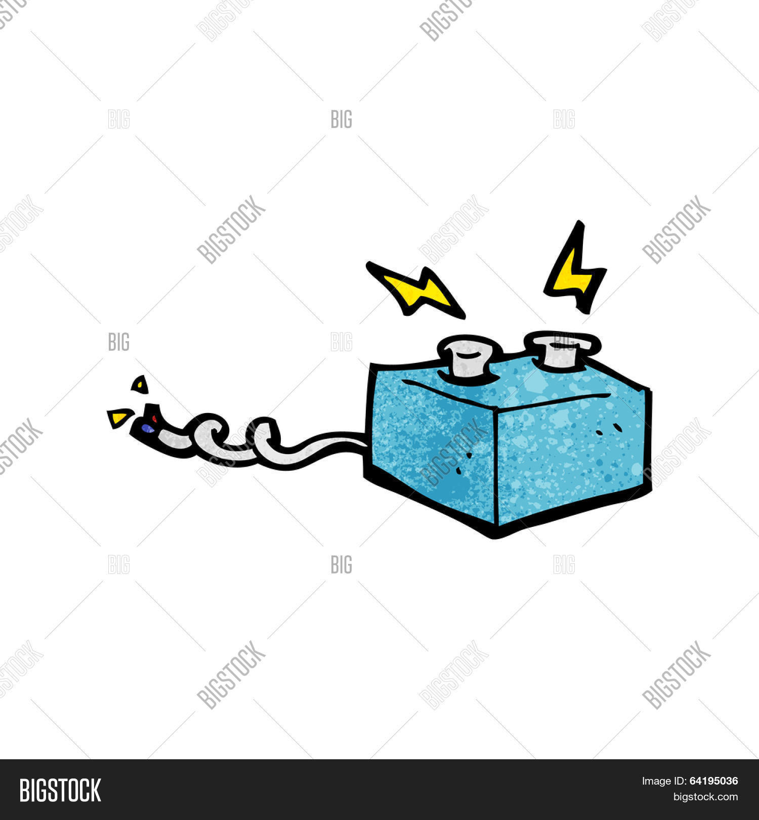 Cartoon Battery Vector & Photo (Free Trial) | Bigstock