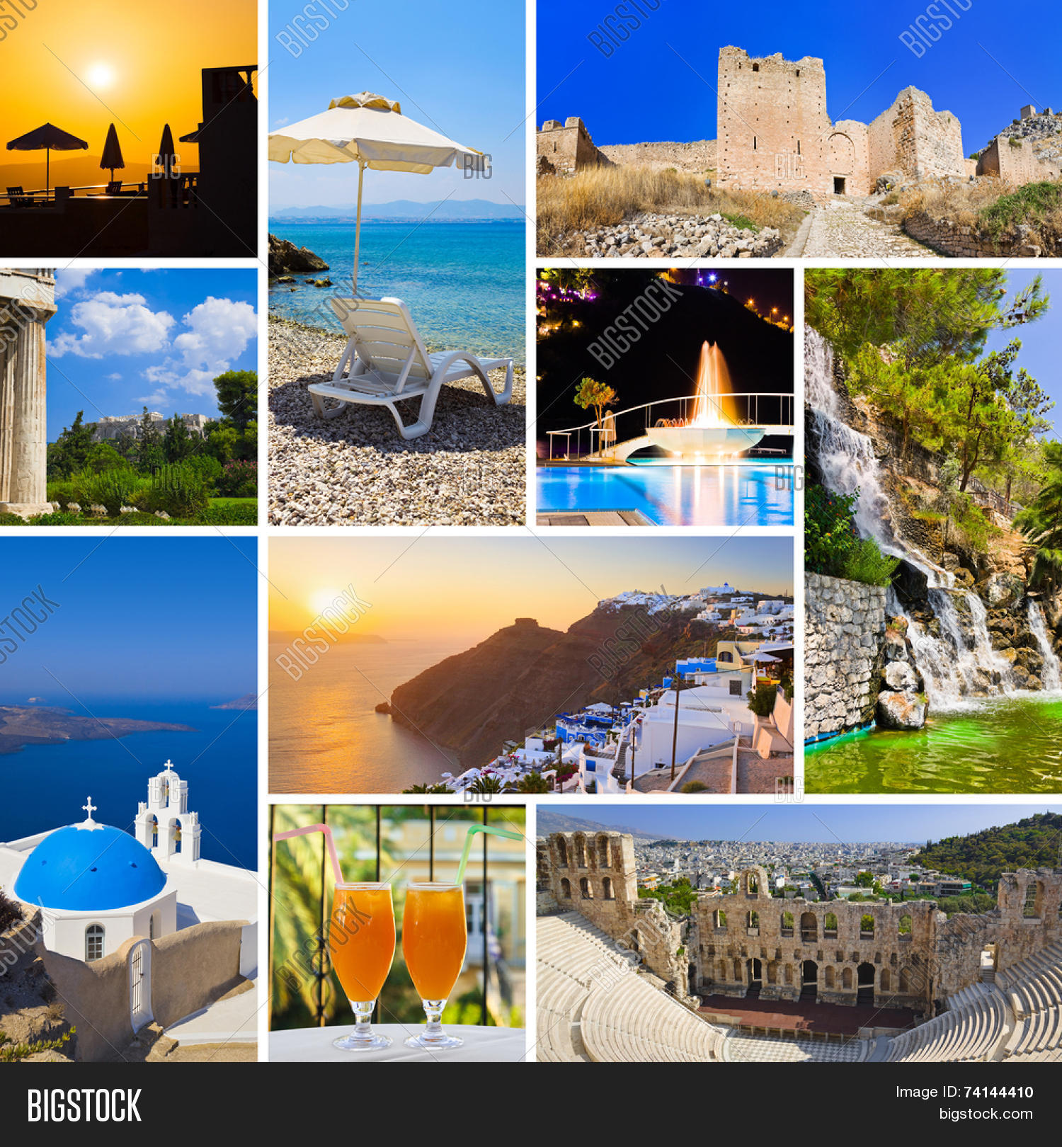Collage Greece Travel Image & Photo (Free Trial) | Bigstock