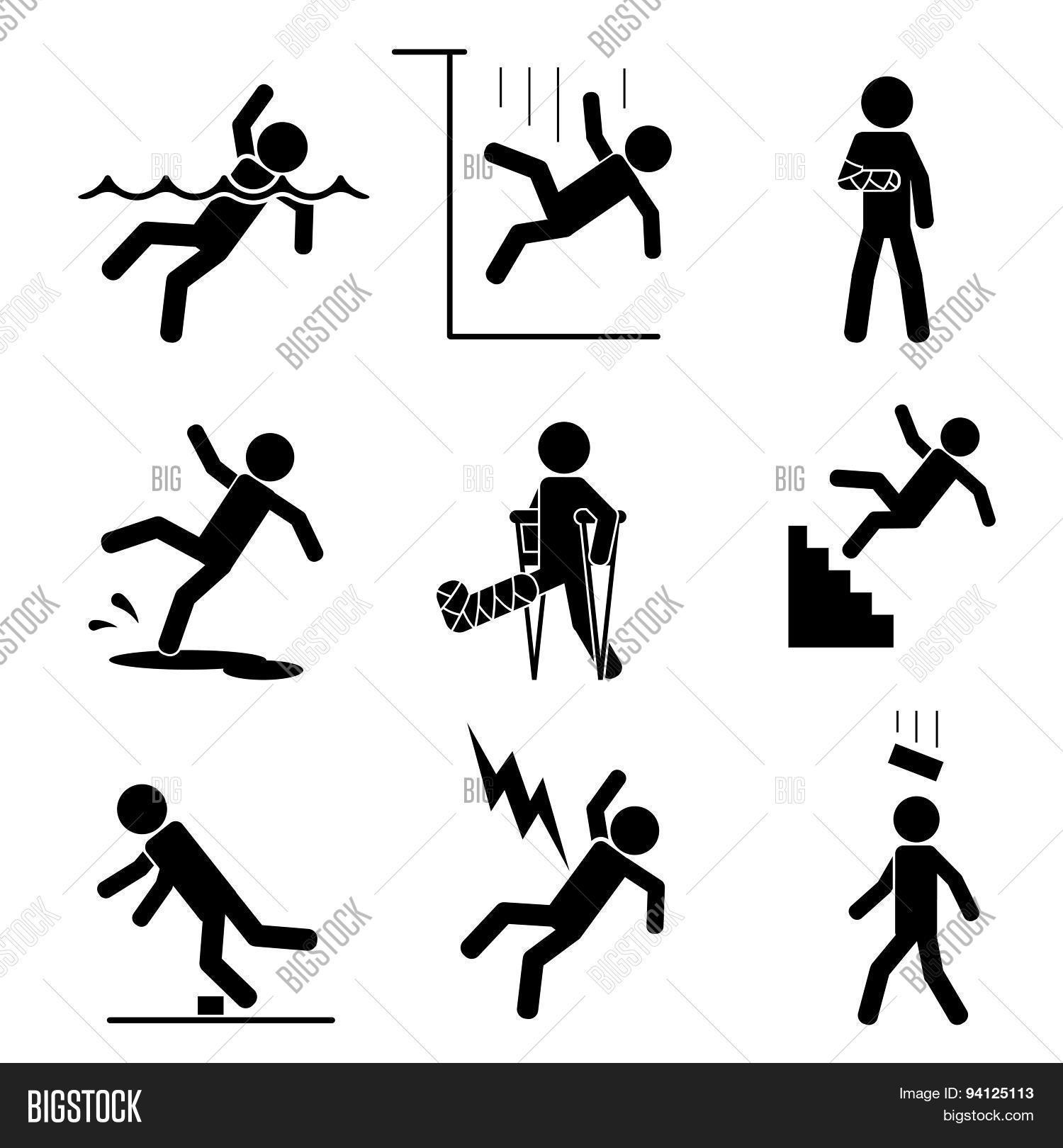 Safety Accident Icons Vector & Photo (Free Trial) | Bigstock