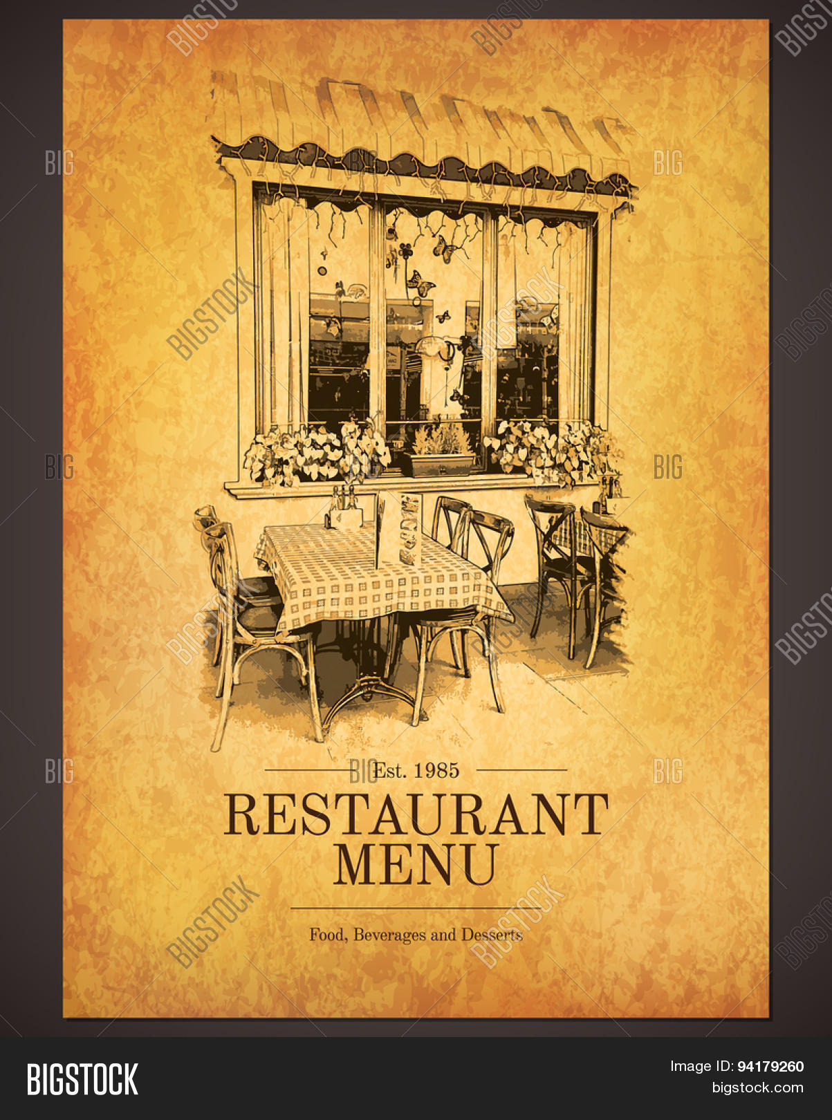 Retro Restaurant Menu Vector & Photo (Free Trial) | Bigstock