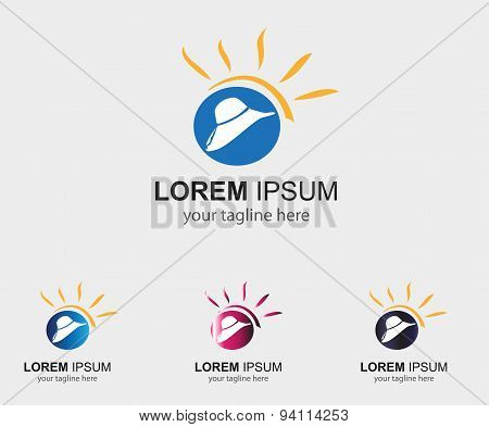 Hat Icon Sun Logo Vector & Photo (Free Trial) | Bigstock